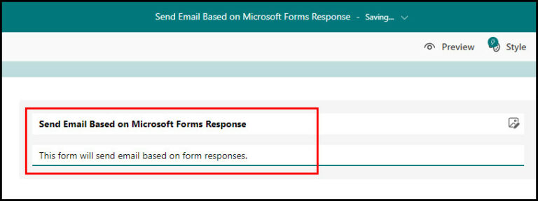 Microsoft Forms Send Email Based On Form Response