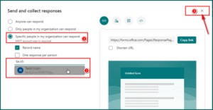 MS Forms Restrict Access to Responses to Limit Entry
