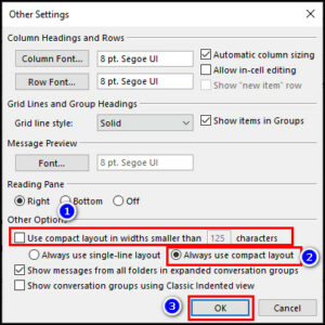 Outlook Compact View Not Working [Reasons & Solutions]