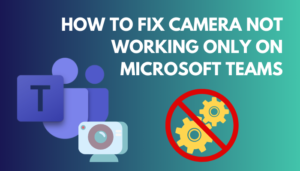 How to Fix Camera Not Working Only on Microsoft Teams [2024]