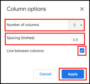 How to Insert a Vertical/Horizontal Line in Google Docs