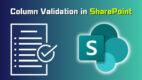 Column Validation in SharePoint [Add List/Library Formula]