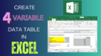 Create 4 Variable Data Table in Excel [Complete Guide]