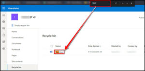Recycle Bin in SharePoint [Retain or Erase Deleted Items]