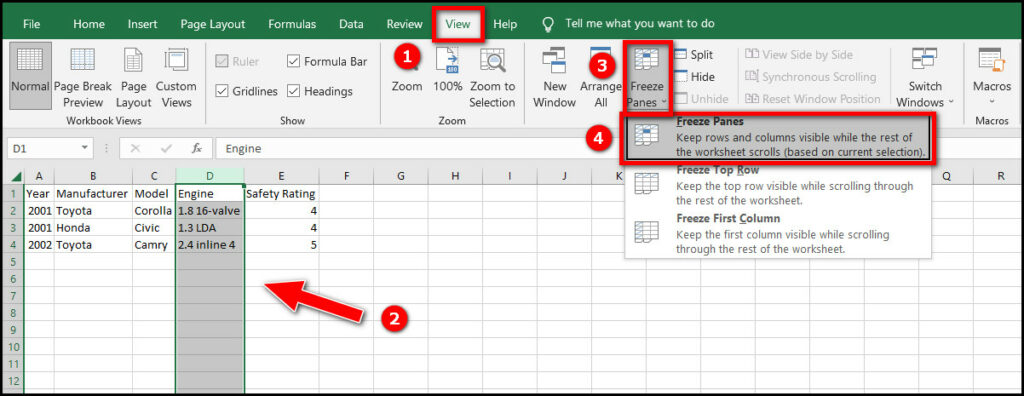 Freeze a Row in Excel [Freeze Rows and Columns 2024]
