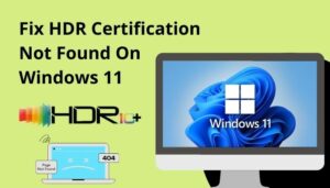Fix HDR Certification Not Found On Windows 11 [Fixes 2024]