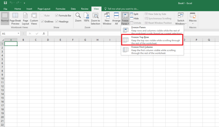 Freeze a Row in Excel [Freeze Rows and Columns 2024]