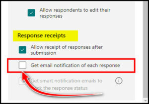 Allow Receipt of Responses After Submission in MS Forms