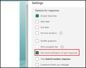 Microsoft Forms: Get Email Notification of Each Response