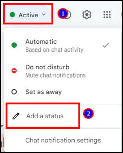 Set Up Custom Google Chat Status [Share Your Activity]