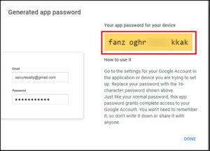 Generate Application Specific Password Required for Outlook