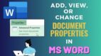 Add, View, or Change Document Properties in MS Word