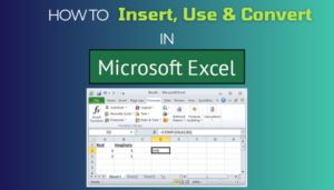 How to Insert, Use & Convert Complex Numbers in Excel