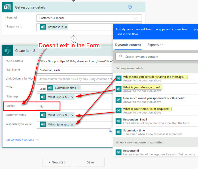 Link MS Forms to SharePoint List [With Power Automate]