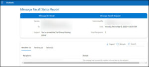 [Fixed] Unable to View Message Recall Report in Outlook