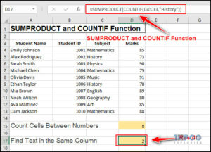 Excel: SUMPRODUCT and COUNTIF Functions with Multiple Criteria