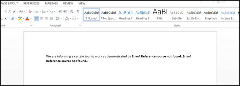 How to Fix MS Word Error Reference Source Not Found How to Fix MS Word Error Reference Source Not Found