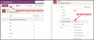 Can't Edit Column In SharePoint List [Why & How to Fix]