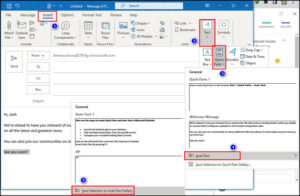 Quick Parts & AutoText in Outlook [Add Reusable Text]