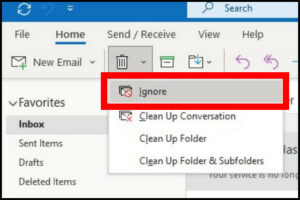 Ignore Conversations on Outlook & Remove Unwanted Emails