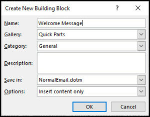 Quick Parts & AutoText in Outlook [Add Reusable Text]