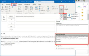 Quick Parts & AutoText in Outlook [Add Reusable Text]