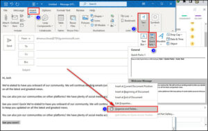Quick Parts & AutoText in Outlook [Add Reusable Text]