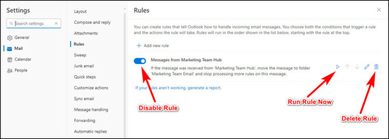 Create And Use Sweep Rules to Organize Outlook Mailbox