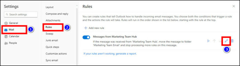 Create And Use Sweep Rules to Organize Outlook Mailbox