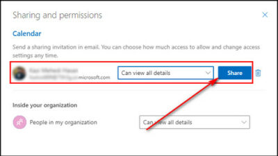 Request Calendar Access in Outlook [Ask for Permission]