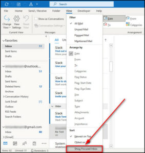 Turn Off Focused Inbox in Outlook [Unclutter Your Inbox]
