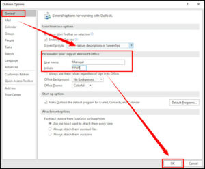 Outlook: Change Your User Name and Initials [In 1 Minute]