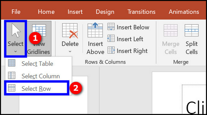 Add Or Delete Table Rows And Columns In Powerpoint 2023 