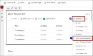 SharePoint Calendar Views [Create Calendar Views from Lists]