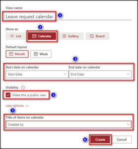 SharePoint Calendar Views [Create Calendar Views from Lists]