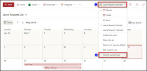 SharePoint Calendar Views [Create Calendar Views from Lists]