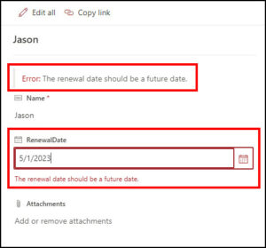 Column Validation in SharePoint [Add List/Library Formula]