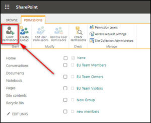 Create SharePoint Groups [Customize & Manage Groups]