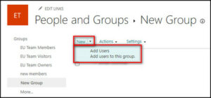 Create SharePoint Groups [Customize & Manage Groups]