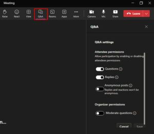 Enable Q&A in Teams Meetings [Make Query More Organized]