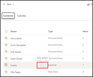 SharePoint Event List [Add, Create, and Edit Event List]
