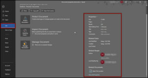 Add, View, or Change Document Properties in MS Word