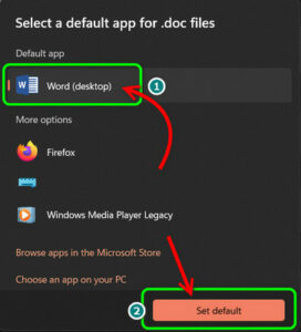 Fix Word Isn't Default Program for Viewing And Editing Docs