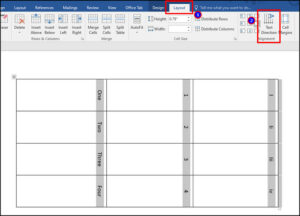 Rotate A Table in MS Word [Set Rotation to Any Degree]
