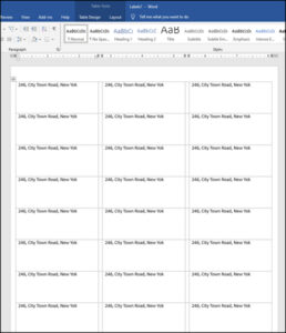 Create Multiple Name Tags or Address Labels in MS Word