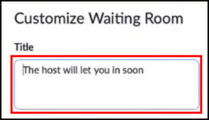 Customize Zoom Waiting Room [Configure it As You Prefer]